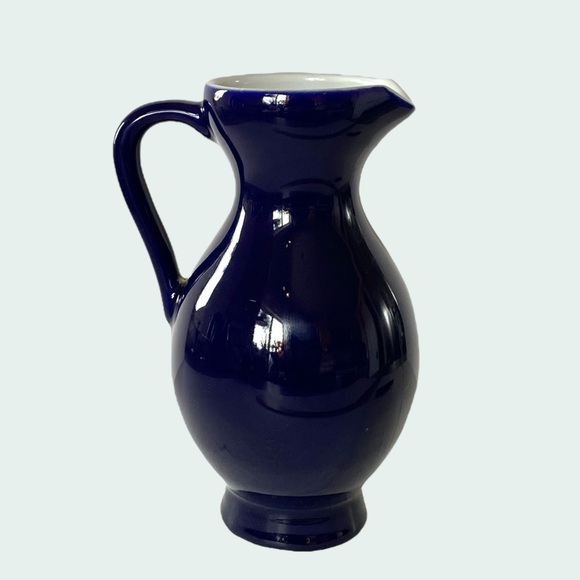 Dining | Elegant Cobalt Blue White Ceramic Pitcher 9 Made In Thailand ...